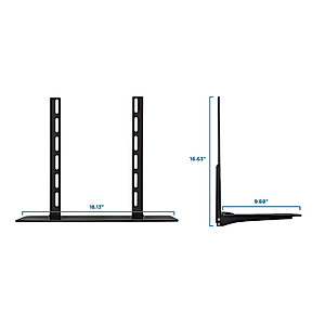 Mount-It TV Wall Mount Shelf Bracket Under TV for Cable Box, DVD Player, Stereo AV Components Shelf,Black