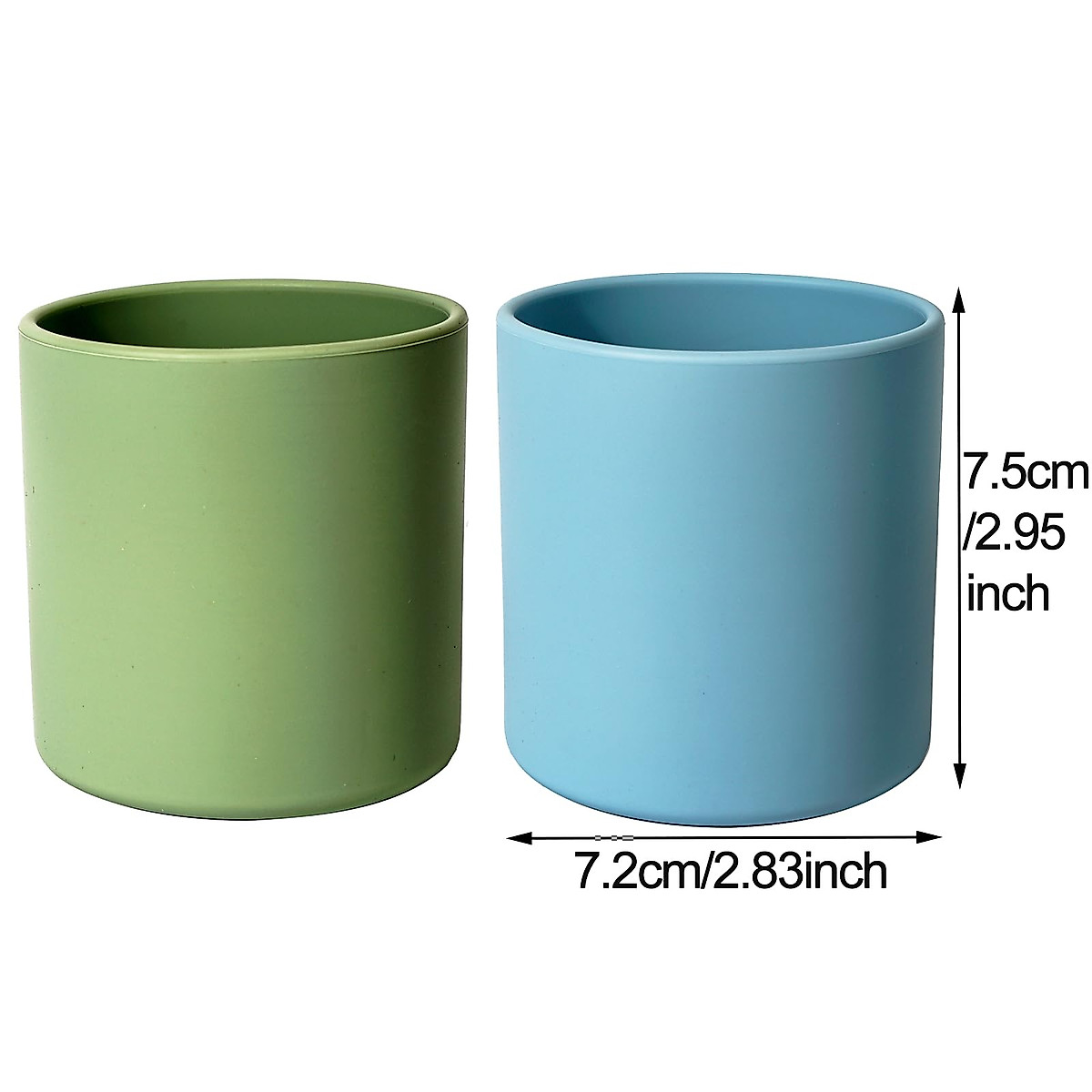 6pcs Baby Weaning Supplies, Silicone Baby Feeding Set, Suction Cup Divider with Suction Cup Adjustable Bib Soft Spoon Fork, Baby Self-Feeder Toddler Dinnerware Cutlery 6pack (Green)