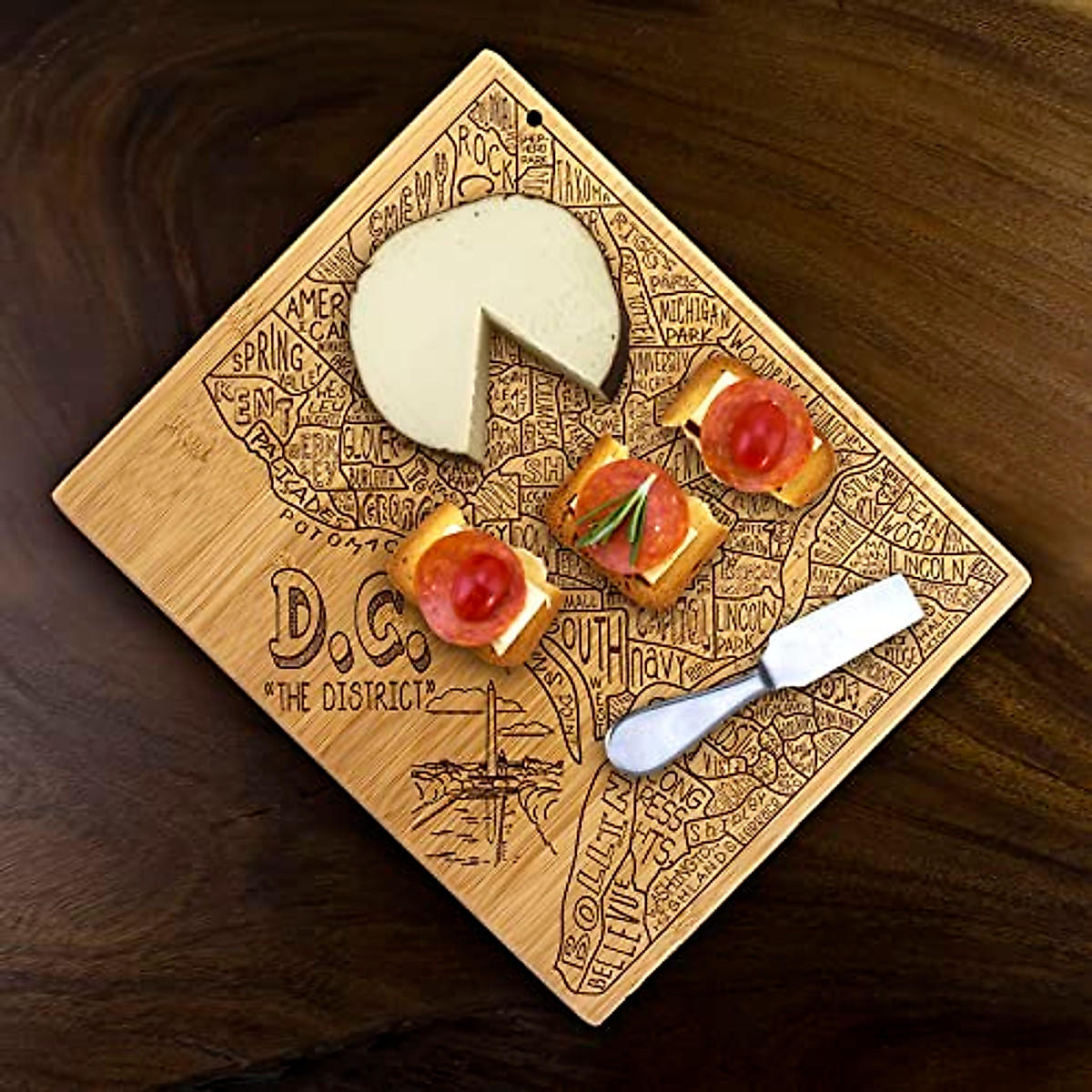 Totally Bamboo Washington DC City Life Bamboo Serving and Cutting Board
