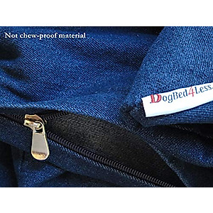 Dogbed4less XL Orthopedic Waterproof Memory Foam Dog Bed with Durable Denim Cover for Large Dogs and Extra Pet Bed Cover, 47X29X4 Fits 48X30 Crate