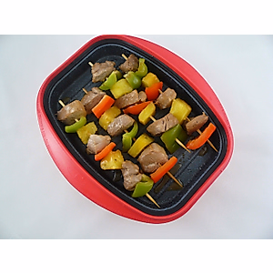 Microhearth Grill Pan for Microwave Cooking, Red