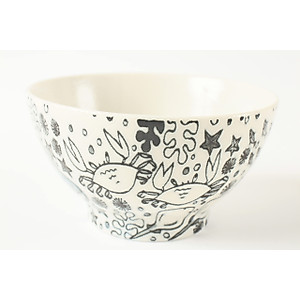 Mino ware Japanese Ceramics Rice Bowl Sea Creatures Matte Finish made in Japan (Japan Import) GBC003