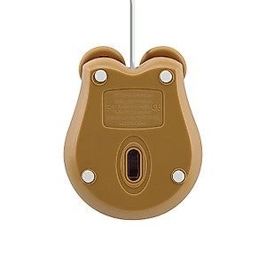Sokelinn-six Wired Cute Mouse, USB Wired Mause for Kids with Lovely Cartoon Shaped, 1600PDI 3 Buttons Ergonomic Mini Mice for PC Laptop Desktop (Brown Bear)