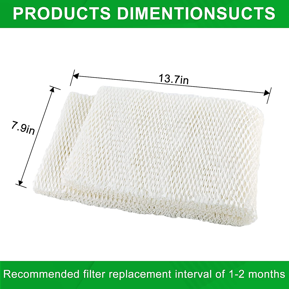 TOMOON MAF2 Super Wick Humidifier Filter Replacement -Compatible with Essick Air AIRCare MA0800 MA0600 MA060 MA08000 and 1540817006 29706 29988 Series Humidifiers,2 Pack