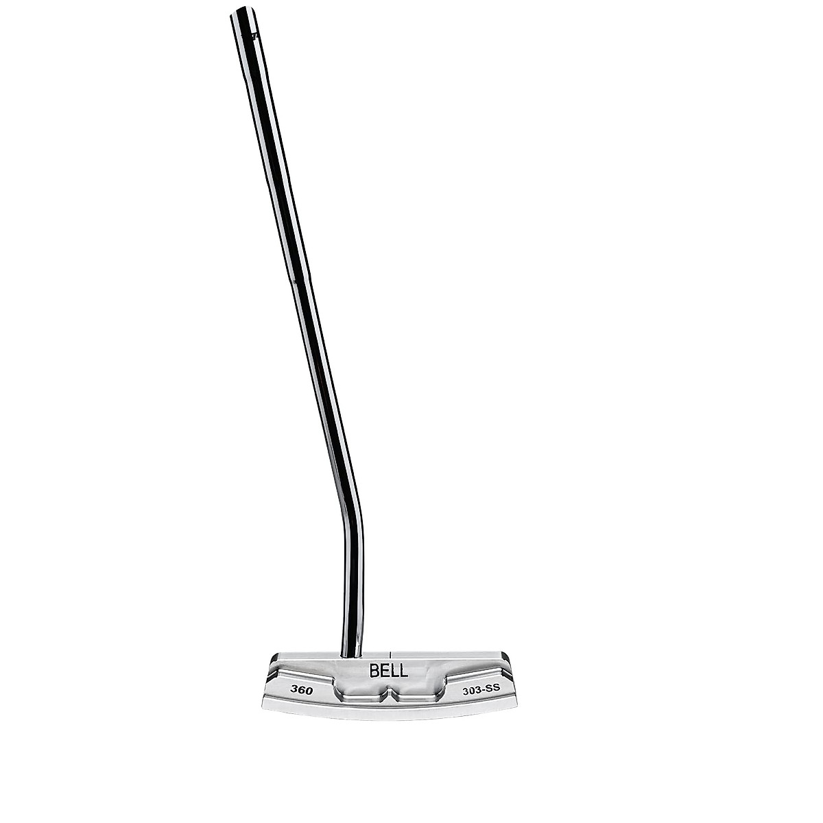 Bell H-360 Half-Offset CNC Milled Upright Lie Face Balance Golf Putter (76 Degree Lie) + Winn Dri-Tac Dark Gray Standard Grip | Made in USA (Right, 36)