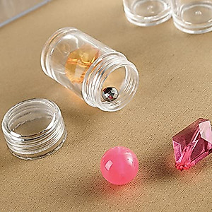Tosnail 60 Clear Plastic Screw-Top Storage Containers for Diamond Painting, Beads, Sequins, Nails, Jewelry Making
