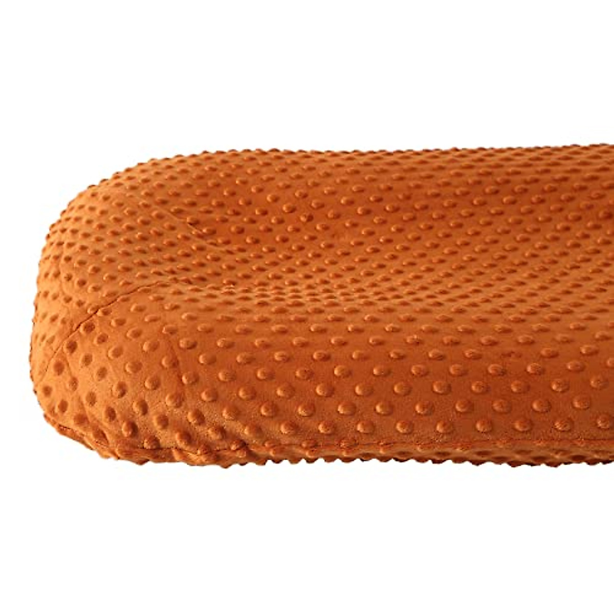 Newborn Lounger Cover, Minky Removable Slipcover for Baby Boy Girl Snugly Fits for 29 x 17 x 4 inches Infant Padded Lounger, Premium Quality Microfiber, Ultra Soft Comfortable (Pumpkin Spice)