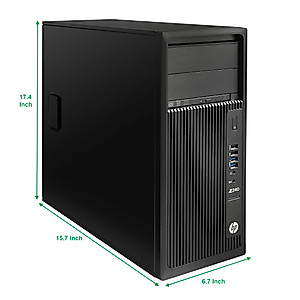 HP Z240 Tower Computer Desktop PC, Intel Core i5-6500 3.20GHz Processor, | 16GB Ram, 128GB SSD + 500GB HDD | HDMI, AMD Radeon RX-550 4GB Graphics, Wireless WiFi, Windows 10 (Renewed)