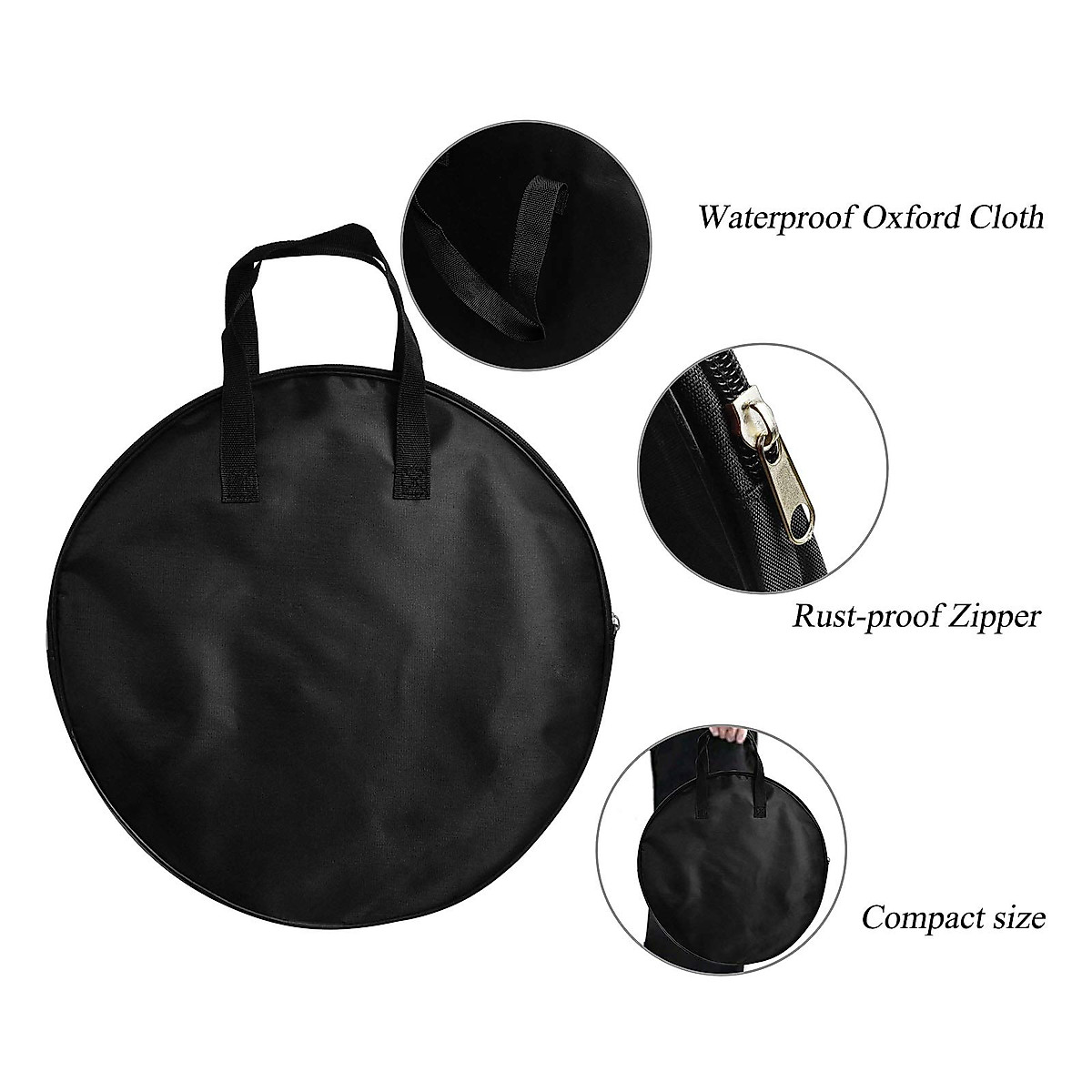 AAGUT Practice Pad with Drum Sticks Set, 12 Inch Marching Band Bass Snare Drums Pads with 4 Hickory Classic Drumsticks and Carry Bag (Gray)