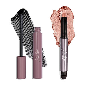 Julep Eyeshadow 101 Crème to Powder Waterproof Eyeshadow Stick, Golden Rose Shimmer Length Matters Buildable Lengthening Lash Mascara Black, 0.34 Fl Oz