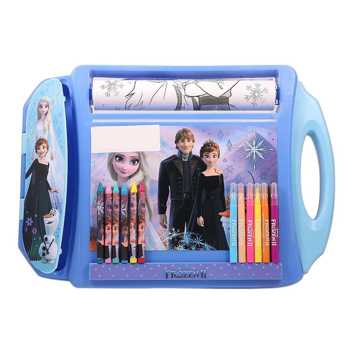 Art Lap Desk Set for Kids ~ Bundle Frozen Roll-Out Art, More | Frozen Coloring