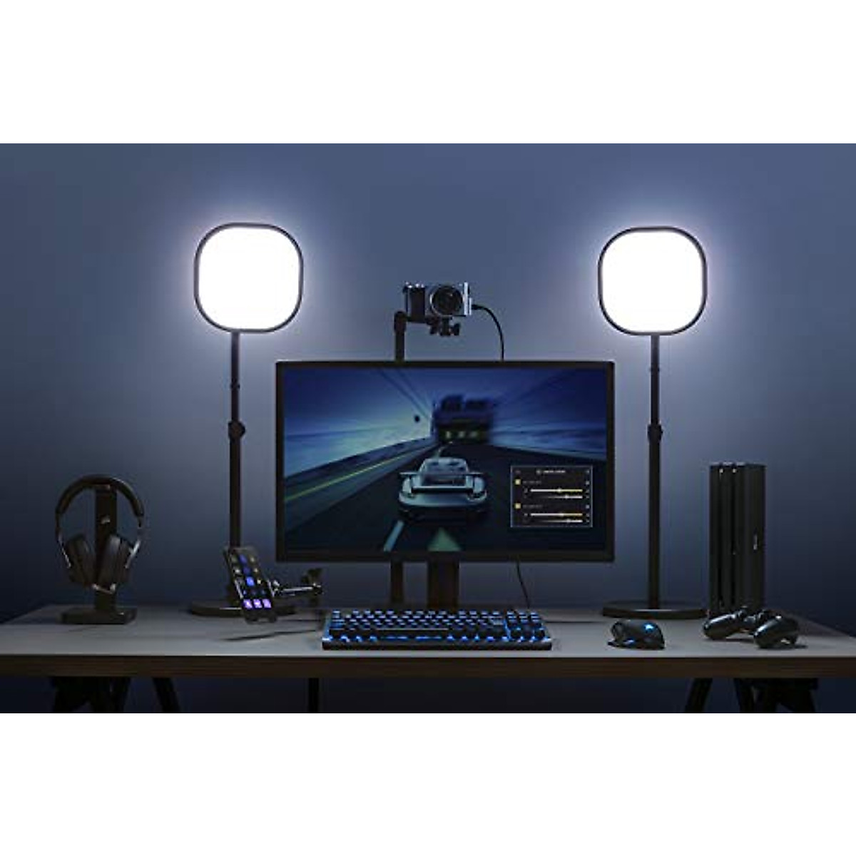 Elgato Key Light Air - Professional 1400 lumens Desk Light for Streaming, Broadcasting, Home Office and Video Conferencing, Temperature and Brightness app-adjustable on Mac, PC, iOS, Android