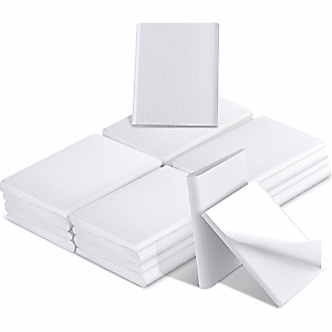 Zonon 32 Pieces Door Corner Seal Weatherstripping Exterior Door Frame Seal Draft Stopper Adhesive Corner Pads for Weather Stripping and Draft Protection (White)