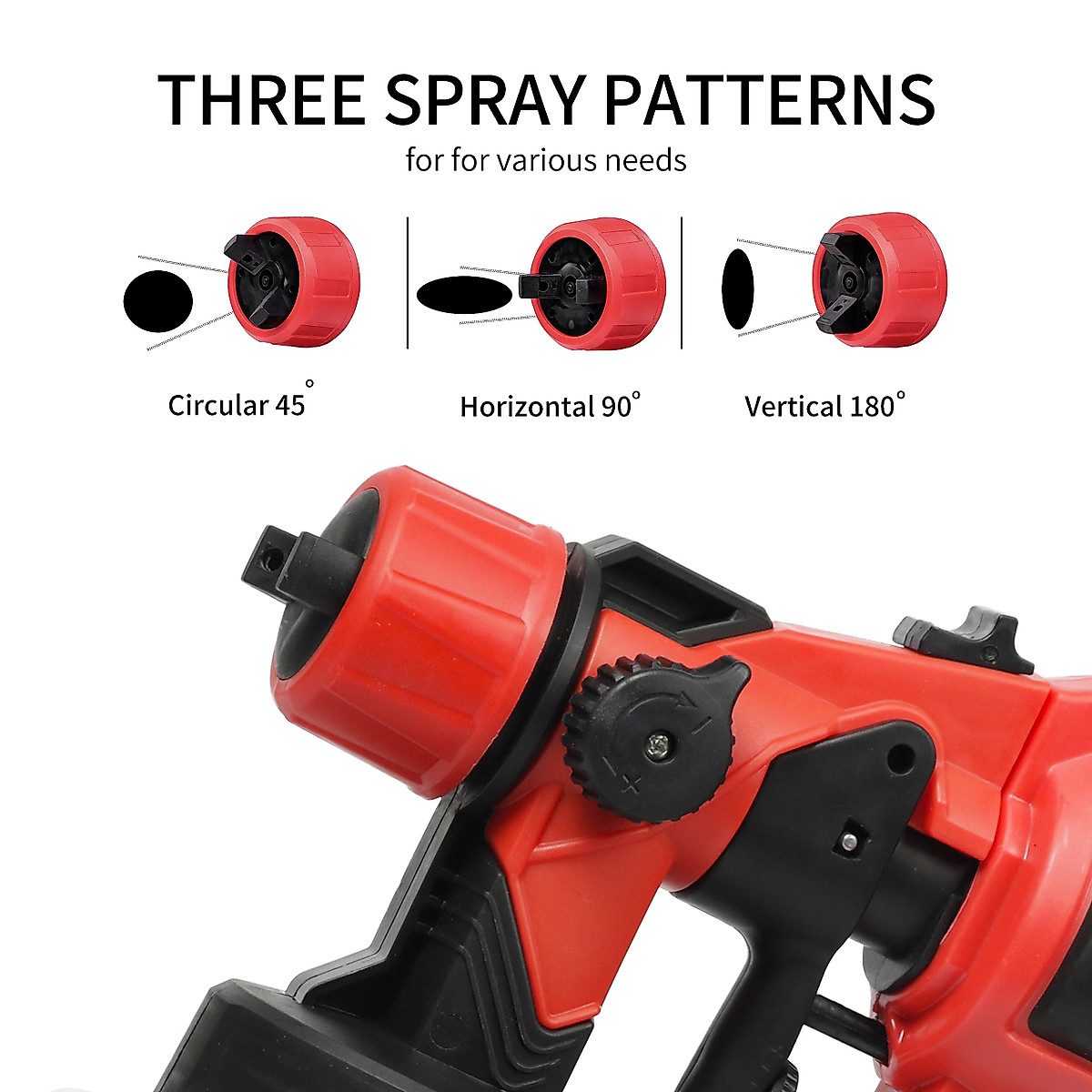 Tokenkuko Paint Sprayer,650W HVLP Household Electric Paint Spray Gun,3 Spray Pattern HVLP Spray Gun,1400ML,Easy to Clean for Furniture, Cabinets, Fence, Car, Bicycle, Garden Chairs