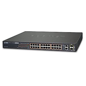 FGSW-2624HPS 24-Port 10/100TX 802.3at PoE + 2-Port Gigabit TP/SFP Combo Web Smart Ethernet Switch / 220W PoE Budget