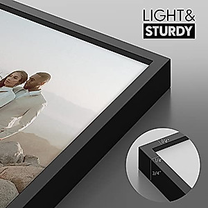 SIGNLEADER Custom Wall Art Gallery Wall Print for Living Room, Bedroom, Office, Nursery, Personalized Photo Prints with Frame, Custom Picture Gifts for Mom, Dad, Couples, Wedding, Family, Baby, Pets - 12"x16" BLACK