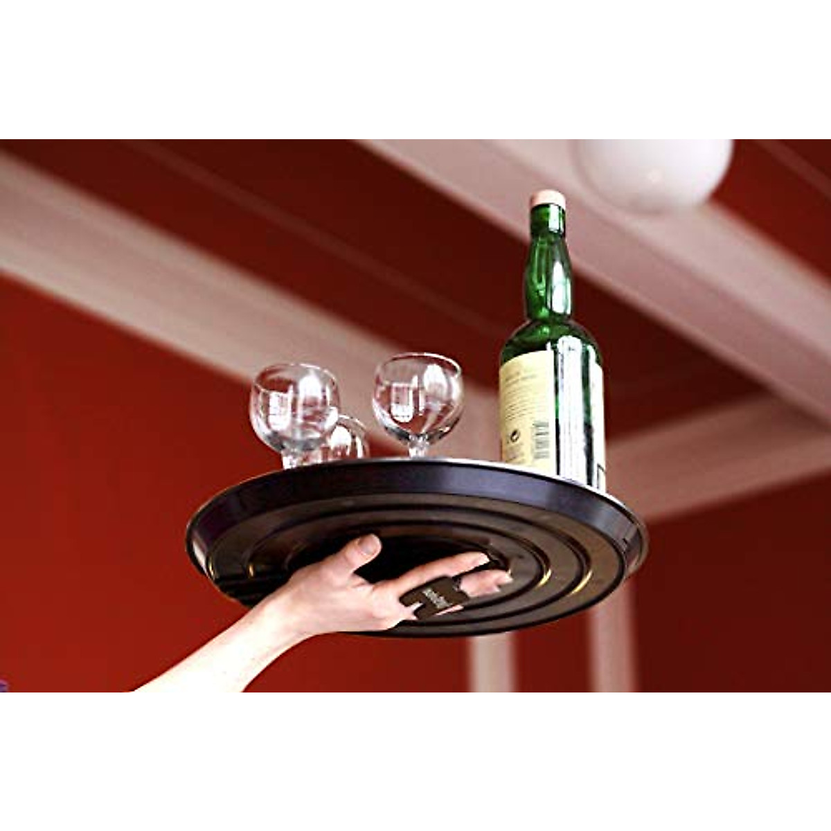 Safetray - Restaurant Grade Non-Slip Tray, Injection Moulded, 16" Inch, Black