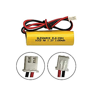 GLESOURCE AA 1100mAh 1.2V Emergency Light Battery Compatile for ELB-CS01, EXR EL 122 C4T,Custom 332,Unitech OSA268(2 Pack)