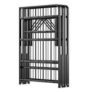 KOMFOTT 14 Inches Metal Platform Bed Frame Queen Size, Heavy Duty Foldable Mattress Foundation with Steel Slat Support, No Assembly Required, No Box Spring Needed, Folding Platform Bed Frame