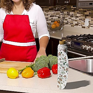 Pinowu Reusable Paper Towels Cotton Cloths (12pcs), Absorbent Kitchen Dishcloths (10x10 inch) Washable Paperless Towels Zero Waste Alternative Napkins for Kitchen Household Cleaning