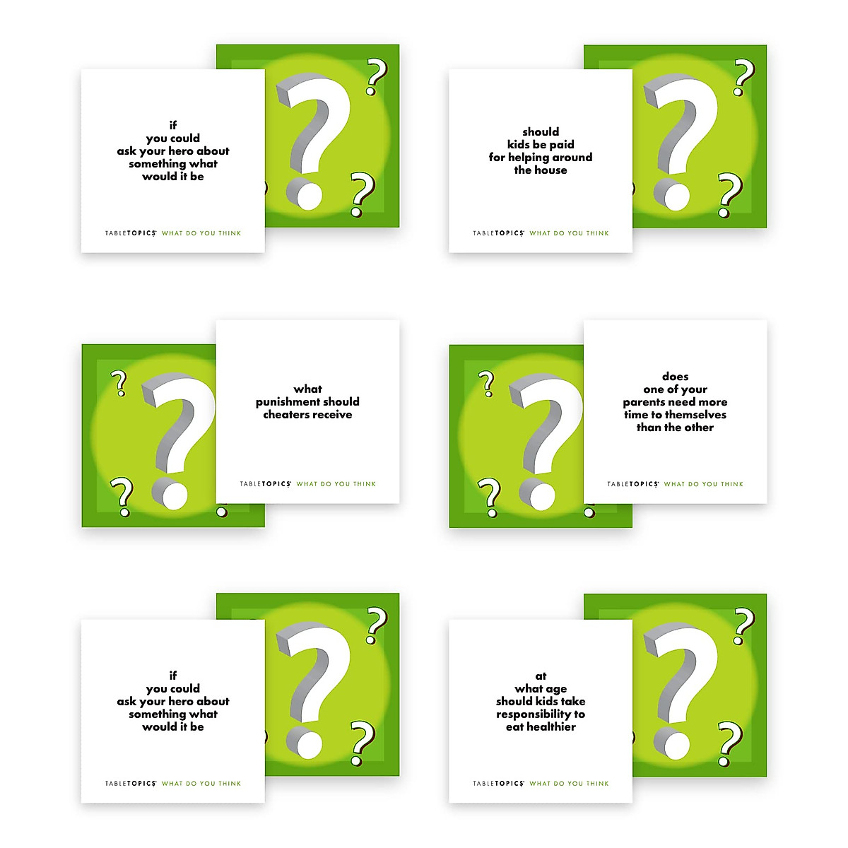 TableTopics What Do You Think To Go - 40 Conversation Cards for Kids, Fun Game for Quality Family Time Sharing Ideas, Delightful Stocking Stuffer