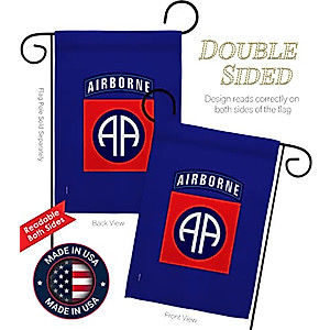 US MILITARY U.S. Army 82nd Airborne Division Flag Armed Forces Double-Sided Lawn Decoration Gift House Garden Yard Banner United State American Military Veteran, 12" x 18.5 Made in USA