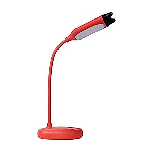 Eye-Caring Charging Plug-in Desk Lamp LED Eye Protection USB Button Dimming Can Adjust The Table Lamp In All Directions for Study and Work Office lamp (Color : Red)
