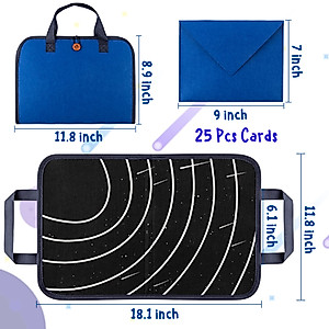 WATINC 25Pcs Outer Space Travel Felt-Board Story Set Portable Felt Board Solar System Universe Storytelling Planets Astronaut Galaxy Themed Preschool Early Learning Interactive Play Kit for Toddlers