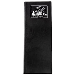 Monster Tower Binder -20 Side Loading Padded Pages that hold 320 cards -Compatible with Yugioh, Magic The Gathering & Pokemon -Unique Trading Card Album with 8 pocket(2 x 4)Configuration - Matte Black