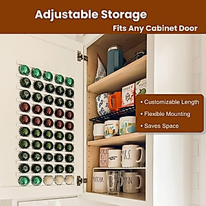 Coffee Pod Holder, K Cup Holders for Counter,10 PCS Coffee Pods Storage/Organizer,Wall Mount Coffee Pod Holder with Adhesives,Under Cabinets-White