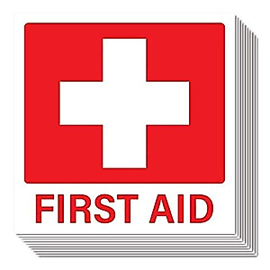 Sutter Signs First Aid Sticker Decals (Pack of 10)