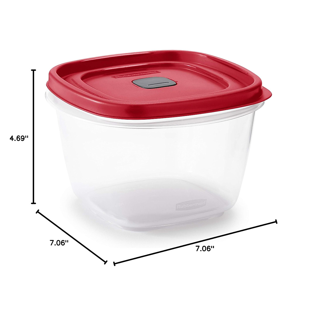 Rubbermaid Easy Find Lids 7-Cup Food Storage and Organization Container, Racer Red