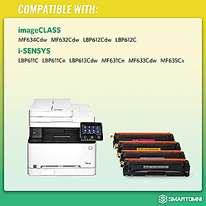 S SMARTOMNI 045H 045 High Yield Compatible Toner Cartridges Replacement for Canon 045 H Toner for Canon ImageCLASS MF634Cdw MF632Cdw LBP612Cdw LBP611 MF633Cdw LBP613Cdw 4-Pack (KMCY)