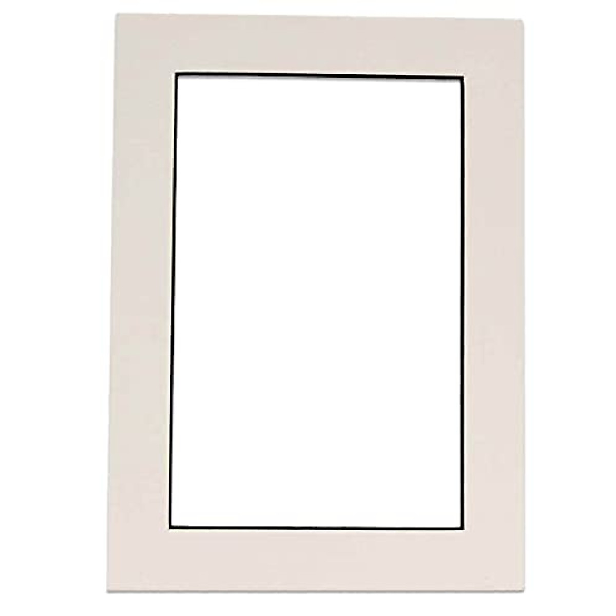 Pack of 25 Acid Free 20x24 Mats Bevel Cut for 16x20 Photos - White with Black Core Precut Matboards For Pictures, Photos, Framing - 4-ply Thickness