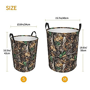 Cold Tree Camouflage Circular Laundry Hamper Print Hamper Freestanding Laundry Basket Collapsible Laundry Hamper 2 Sizes S/M