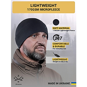2SBR 2SABERS Warm Lightweight 170 Fleece Watch Cap - Men Women - Army Skull Beanie Hat