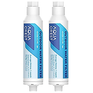 AQUACREST Inline Water Filter, Dedicated for Car Washing, Window & Yard Cleaning, Effectively Reduce Hard Water Spots, Soften Water, Upgraded Formula, Pack of 2