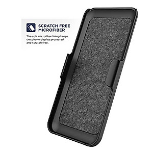 Encased Galaxy S20 Belt Clip Case (2020 DuraClip) Slim Cover with Holster (Samsung S20 6.2) Black