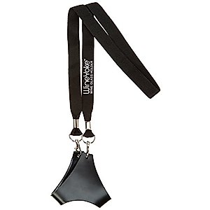 Wine Glass Holder Yoke Necklace with Adjustable Support Strap (Assorted Colors)