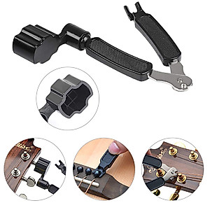 TIMESETL Guitar Accessories Kit Guitar Tool Changing Kit Include Acoustic Guitar Strings, Tuner, Capo, String Winder, Picks, Pick Holder, Bridge Pins, Nuts & Saddles, Finger Protector, Finger Picks