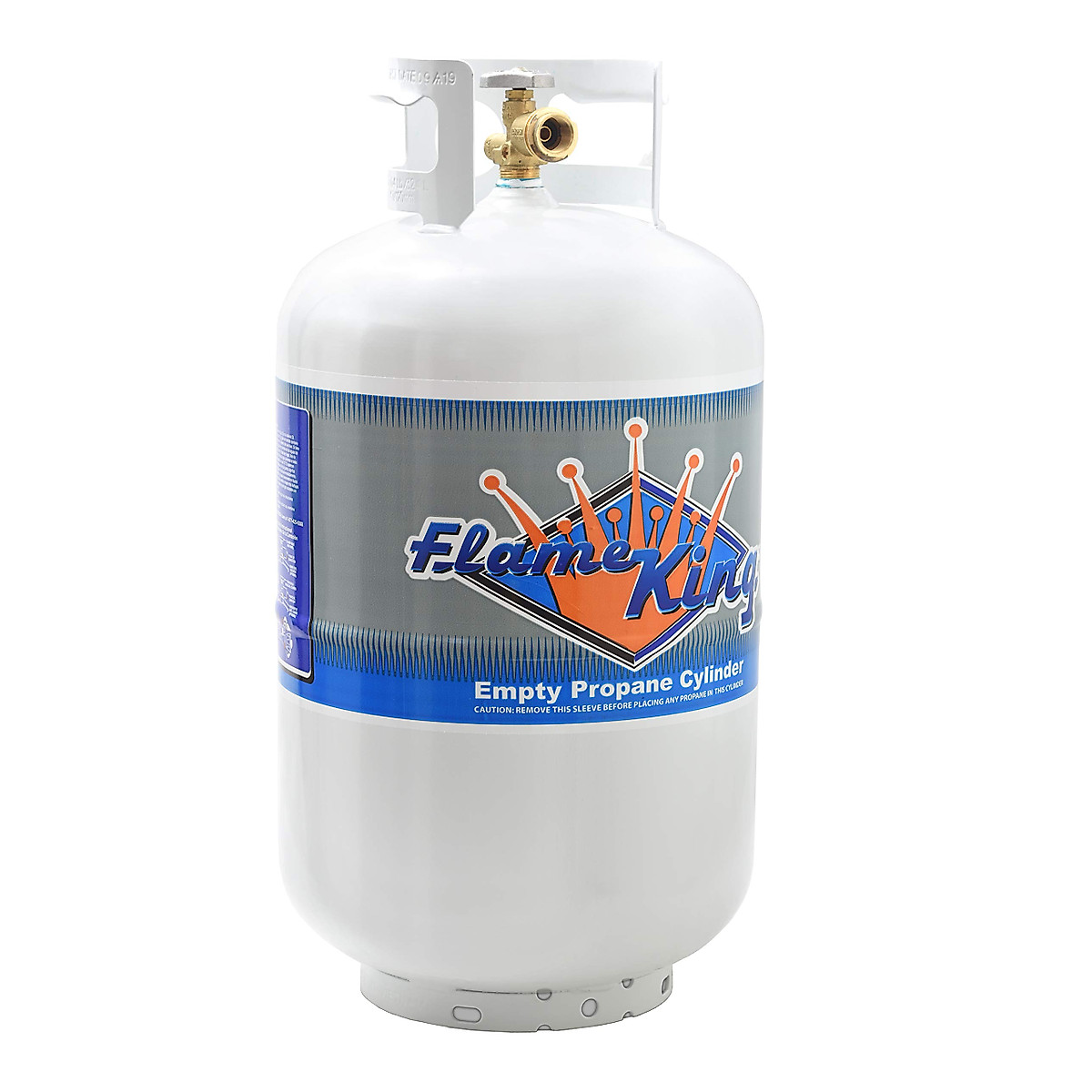 Flame King YSN-301 30 Pound Steel Propane Tank Cylinder with Type 1 Overflow Protection Device Valve DOT and TC Compliant