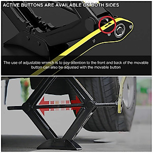 CPROSP Scissor Jack 2 Tons(4,409 lbs) Capacity with Ratchet Handle Effort Saving Just for Emergency Use, not for Weekly Projects