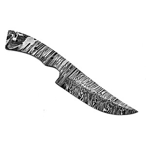 Hand Forged Damascus Steel 9" Hunting Knife Blank Blade for Skinner Knife Making