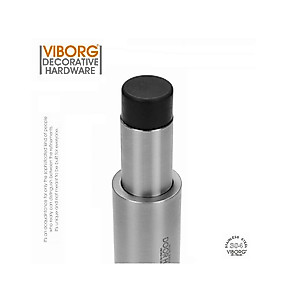 VIBORG Deluxe Adjustable Extra-Long Solid 304 Stainless Steel Extra-Thick Casting + Rubber Heavy Duty Door Stopper Wall Mount Mounted Built in Door Doorstop Bumper Door Stop, RS-38 (1)