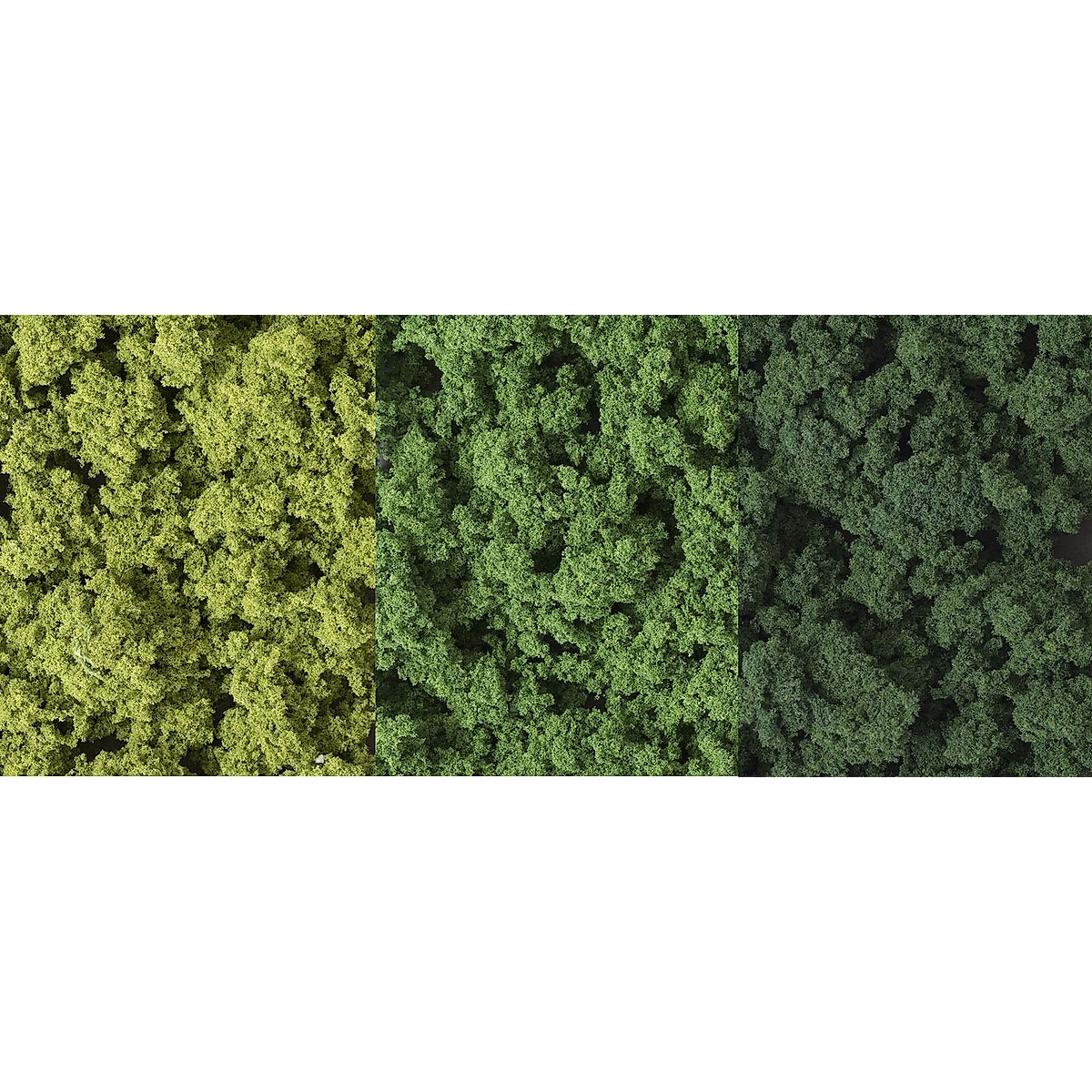 Woodland Scenics Clump Foliage, Light Green, Medium Green, and Dark Green, with Make Your Day Curved Tweezers