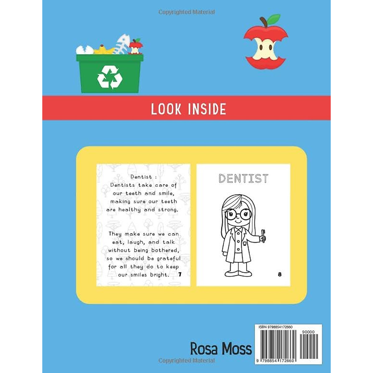 Community helpers book for preschool, Meet and respect community workers facts & coloring book, Care about the Earth, Thankful for people around us : ... policeman, teacher, farmer, trash collector