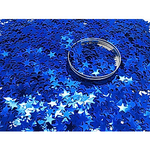 250 Grams Glitter Star Confetti, 20mm Metallic Stars, Foil Table Confetti For Wedding Decoraions Birthday Party Festival Supplies (Blue)