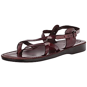 Holy Land Market Unisex Genuine Leather Biblical Sandals - Jesus -Yashua Style III - European 43