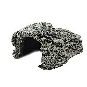 DAUERHAFT Fish Hiding Cave,Aquarium Turtles Reptile Basking Hide Habitats Decoration Ornament for Aquanrium Fish Tanks,Four Sizes(S)