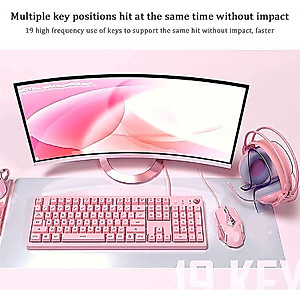 Feiyx Gaming Keyboard and Backlit Mouse and Headset Combo,USB Wired Backlit Keyboard,LED Gaming Keyboard Mouse Set,Headset with Microphone for PC,Laptop,Windows